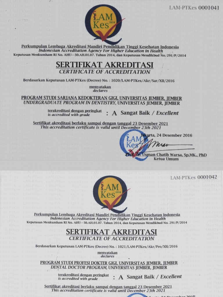 Akreditasi SKG Dan PendProf | PDF