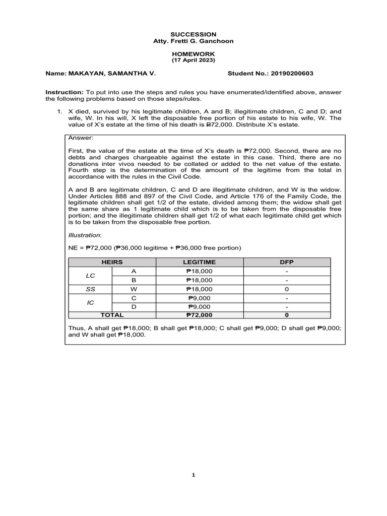 Distribution of Testate Estate | PDF | Will And Testament | Inheritance