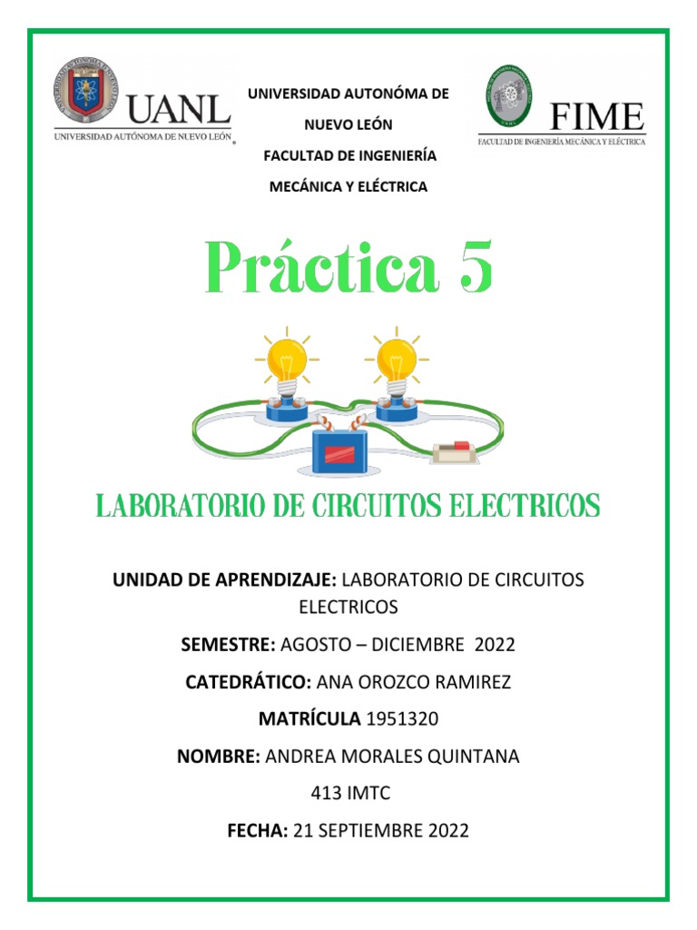 Practica 5 - 1951320 Circuitos Lab | Descargar gratis PDF | Física Aplicada e Interdisciplinaria ...