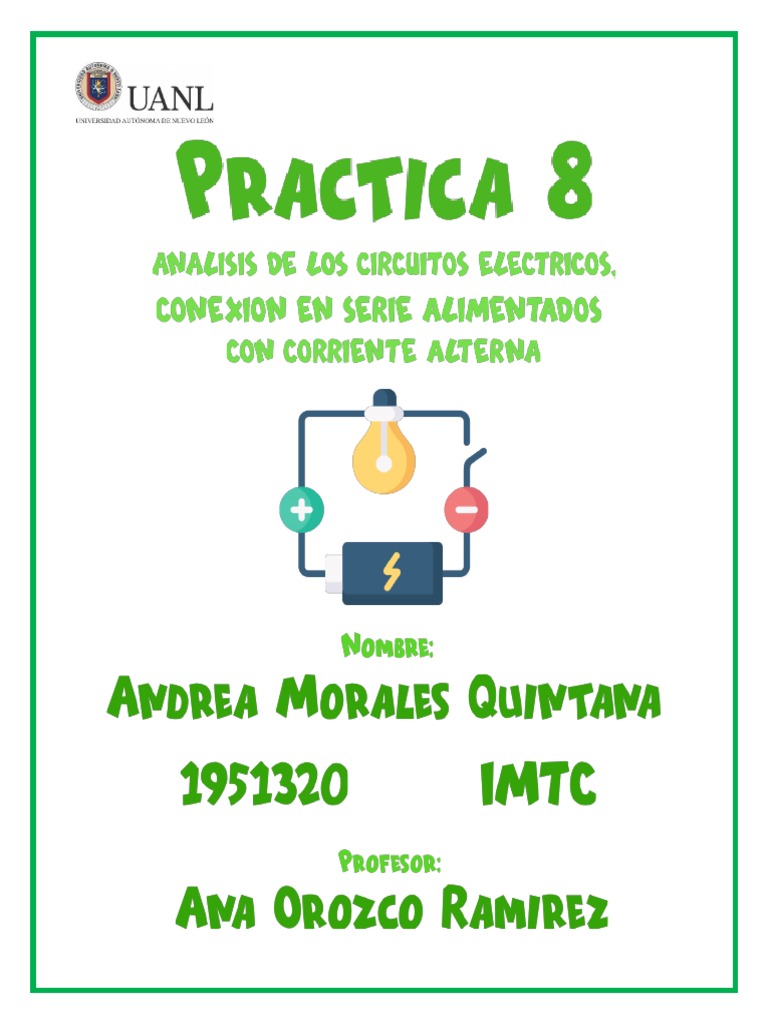 Practica 8 Circuitos Lab | PDF | Impedancia eléctrica | Inductor