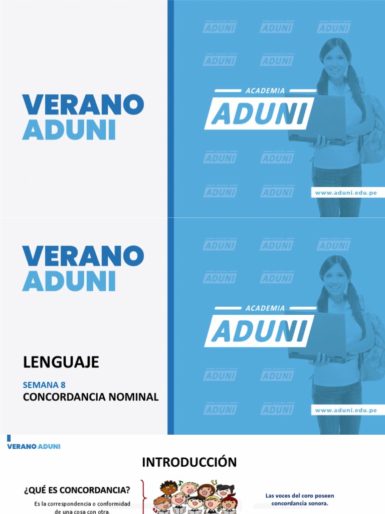 VERANO - ADUNI - Lenguaje - Teoría 8 | PDF | Adjetivo | Género gramatical