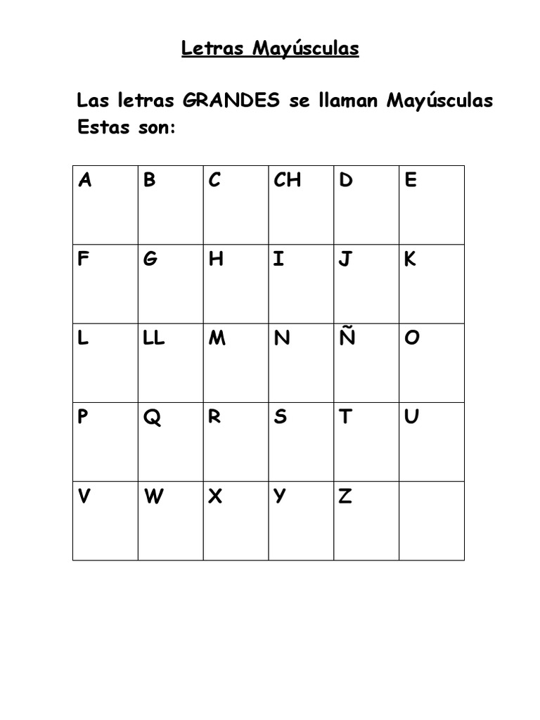 Actividades sobre Letras Mayúsculas y Minúsculas | PDF | Ficción general