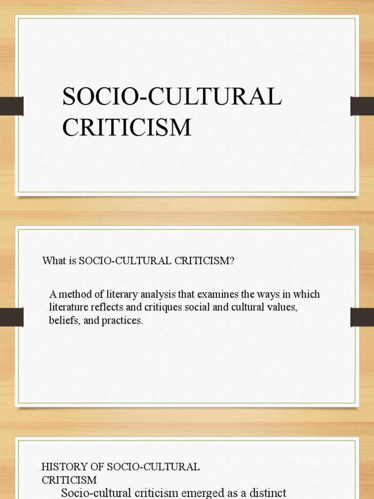 SOCIO-CULTURAL-CRITICISM-PPT_andrea_king | PDF