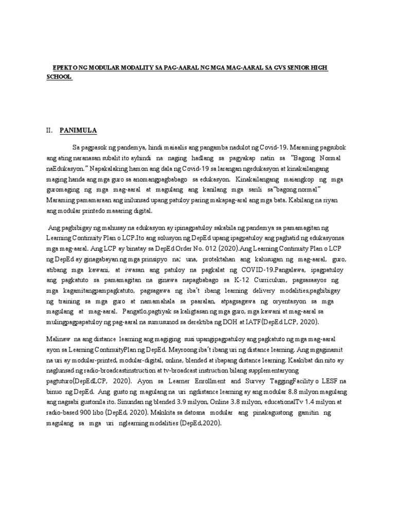 EPEKTO NG MODULE | PDF