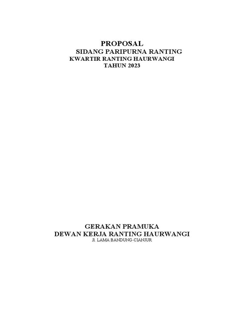 Proposal Sidparran (DKR Haurwangi) | PDF