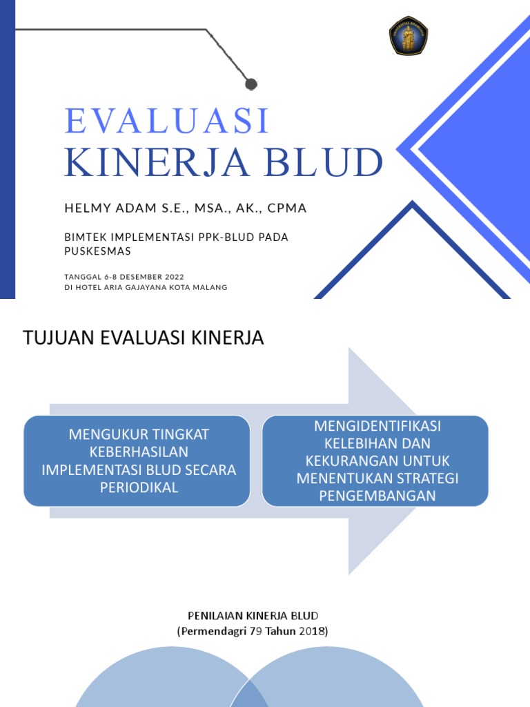 Evaluasi Kinerja BLUD Puskesmas 2022 | PDF