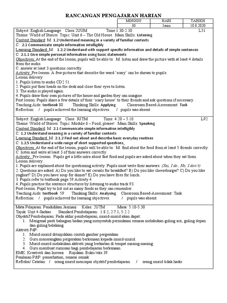 RPH Week 30 | PDF | Teachers | Cognitive Science