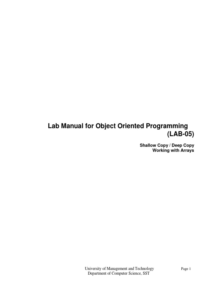 Shallow Copy And Deep Pdf Constructor Object Oriented Programming Programming 9652