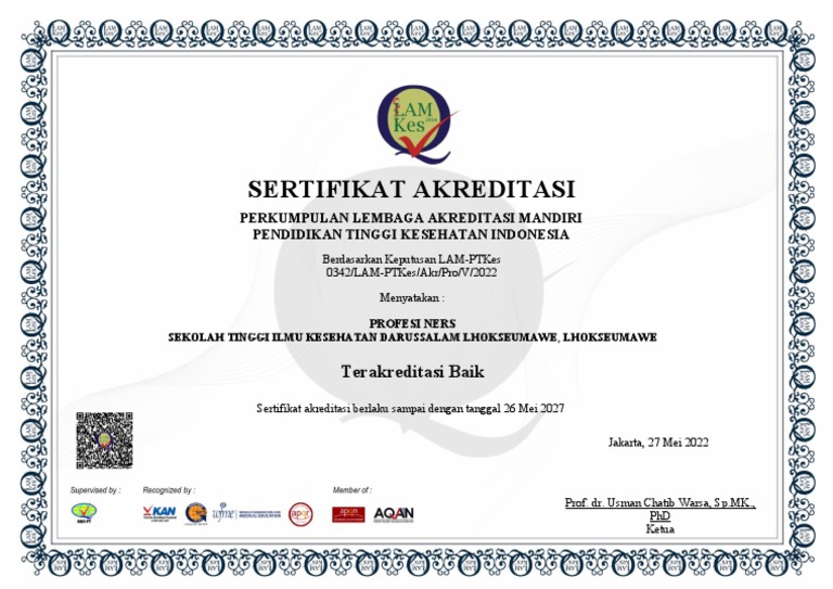 Sertifikat Akreditasi Profesi Ners | PDF