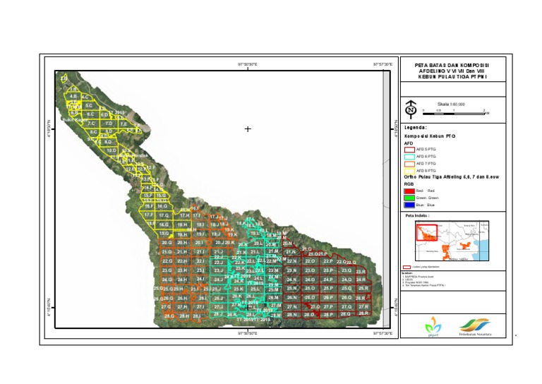 Peta Afd 5 6 7 8 Kebun Pulau Tiga PTPN 1 | PDF
