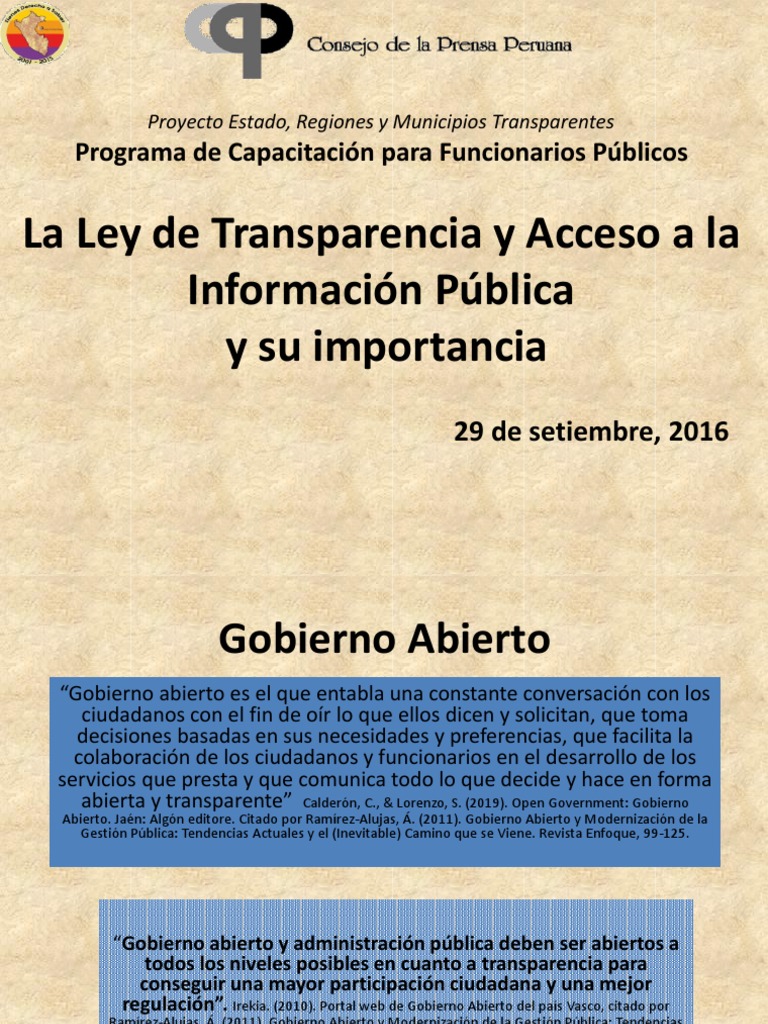 La Ley de Transparencia y Acceso A La IP y Su Importancia | PDF ...