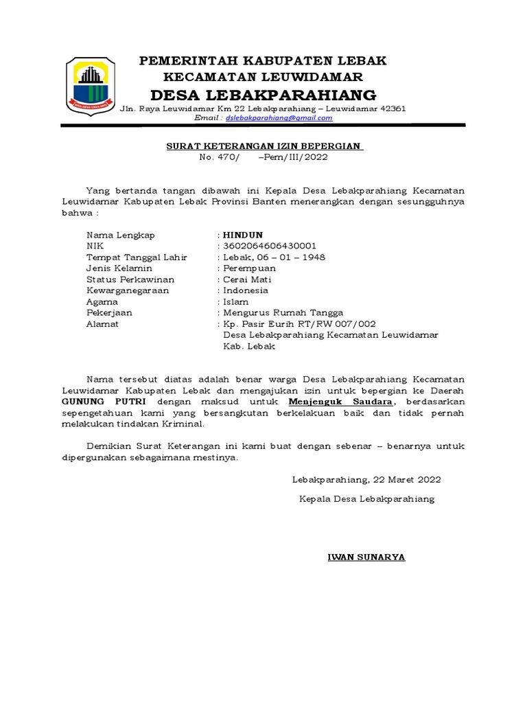 Surat Bepergian | PDF