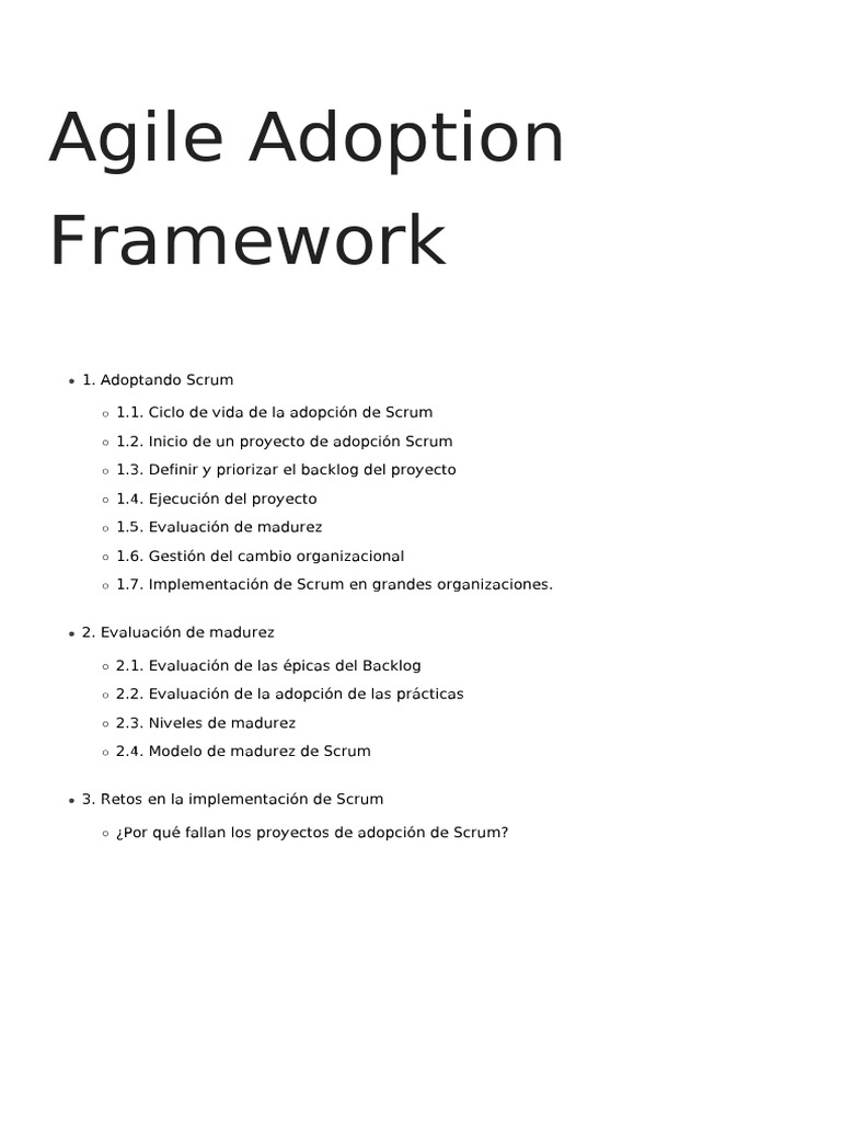 Agile Adoption Framework | PDF