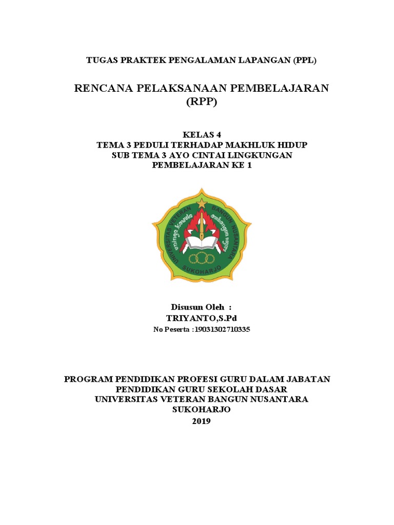 RPP PPL Kelas 4 | PDF
