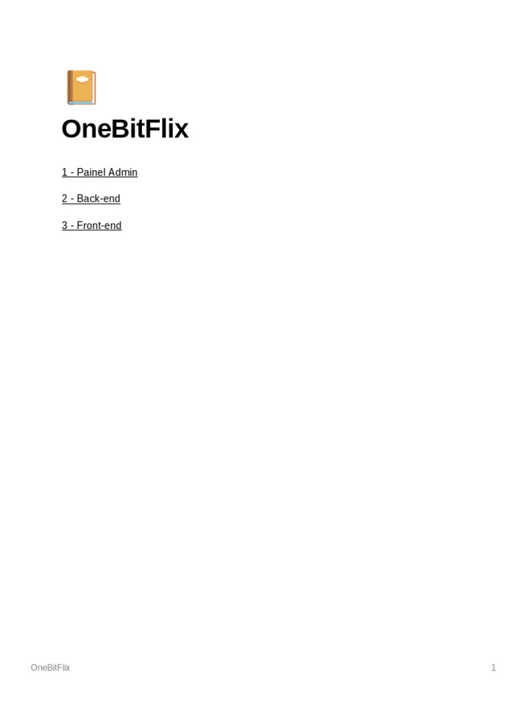 One Bit Flix | PDF