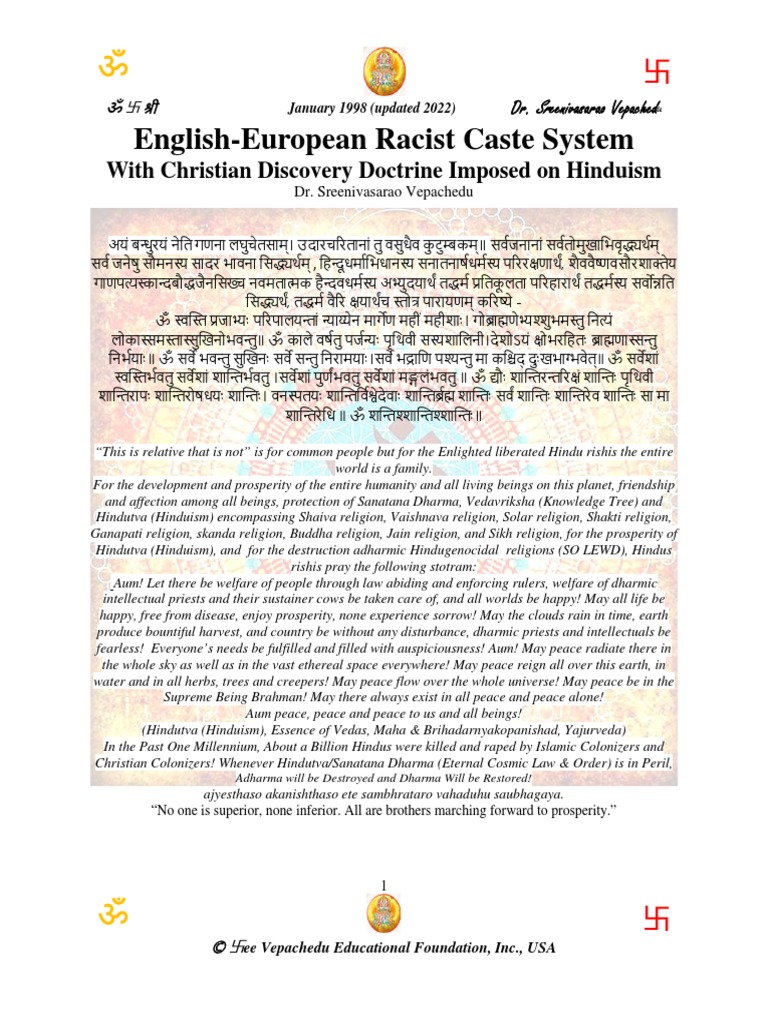 Caste System of The English | PDF