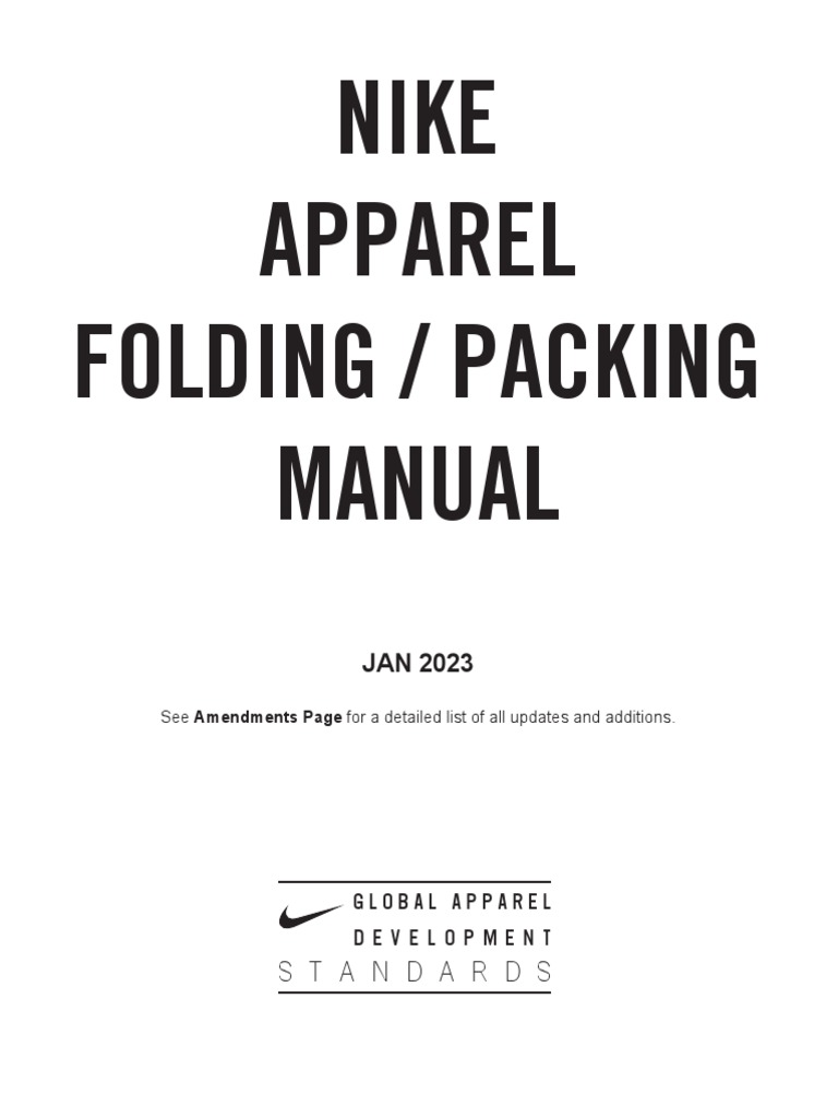 NIKE Apparel Folding Packing Manual | PDF