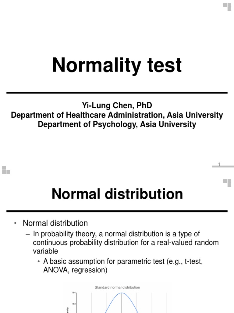 Normality Testing Guide | PDF