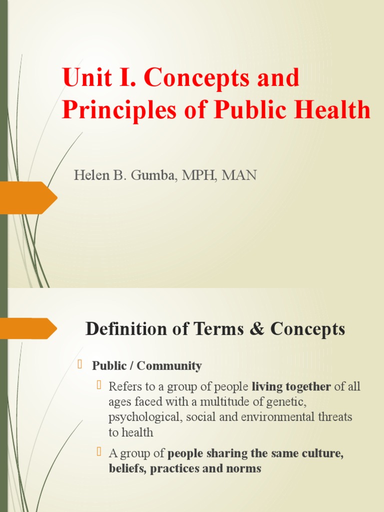 1. Concepts and Principles of Public Health(1) (1) | PDF | Nursing ...