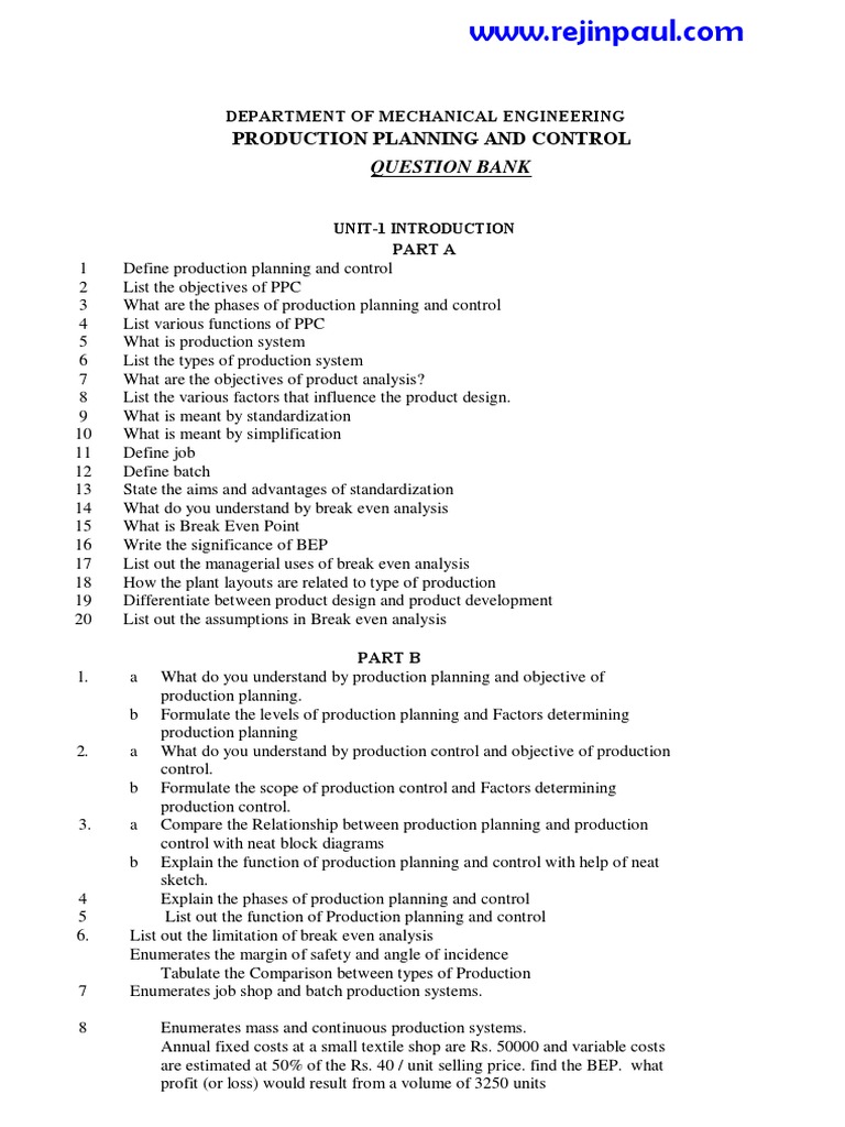 PPC Question Bank Personal | PDF