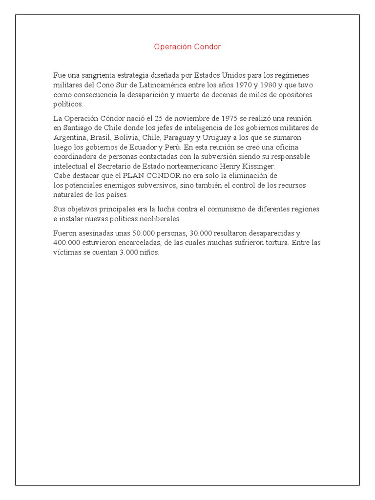 Operación Condor | PDF