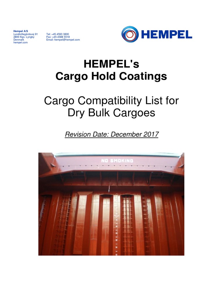 Dry Bulk Cargo Compatibility List - Edition December 2017 | PDF