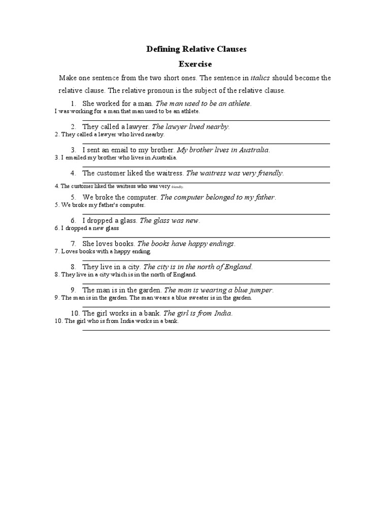 Understanding Relative Clauses in English | PDF