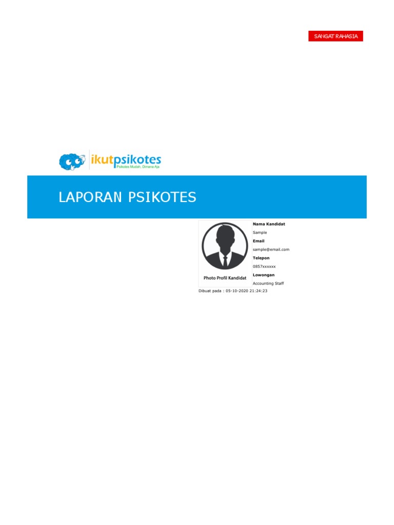 Psikogram Sample | PDF