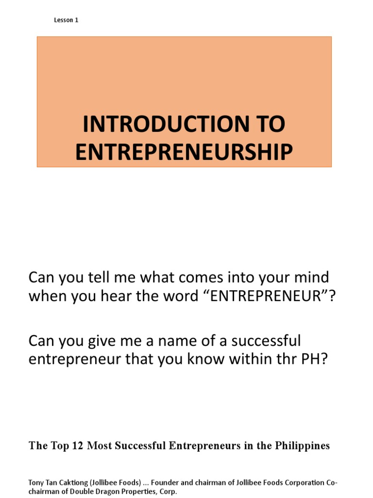 Introduction To Entrepreneurship Grade 11 | PDF | Entrepreneurship ...