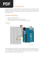 Light Sensor (Photoresistor) With Arduino in Tinkercad. | PDF