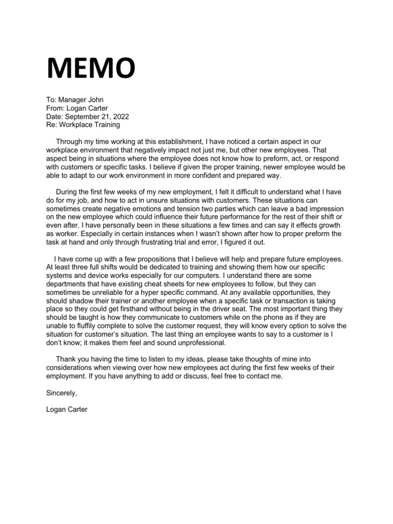 Memo Draft | PDF