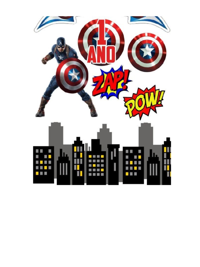 Cake Topper Capitán America | PDF
