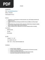 TCS Resume Format Guidelines | PDF | Résumé | Computing