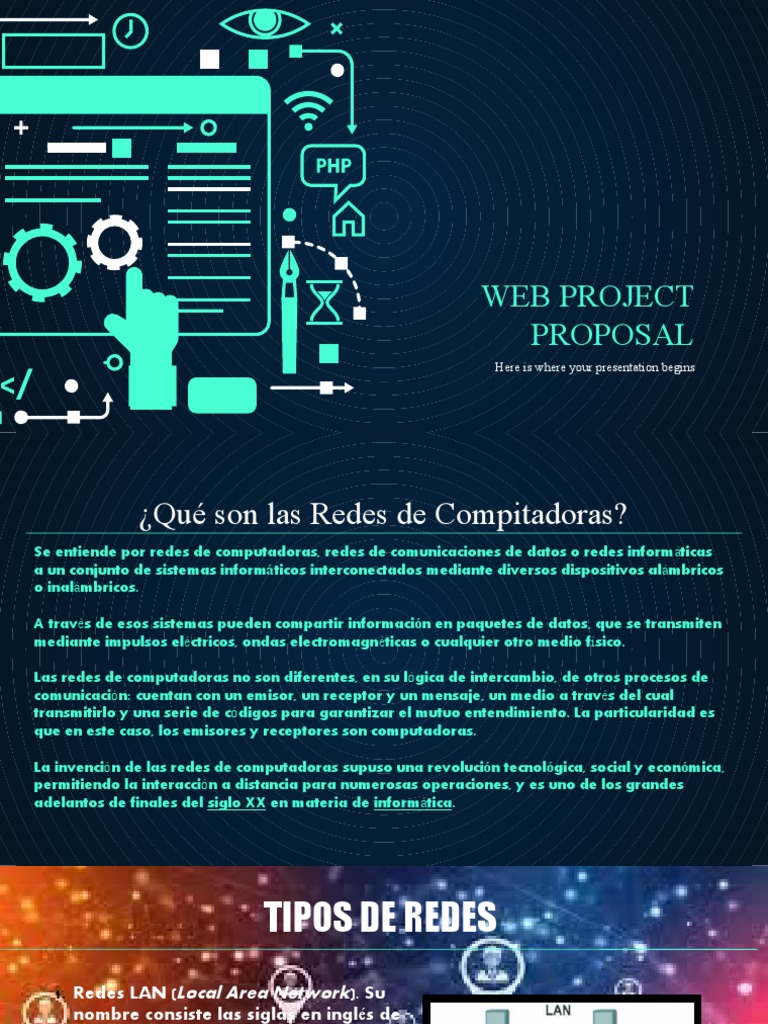 Web Project Proposal by Slidesgo | PDF | Red de computadoras | Red de ...