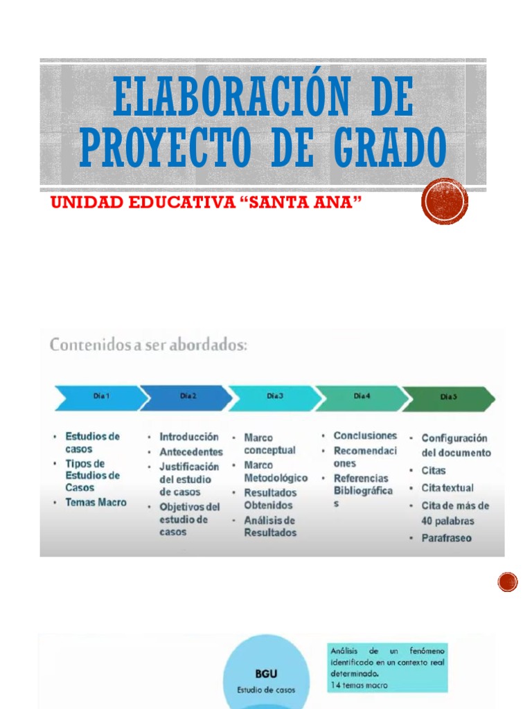 Elaboración de Proyecto de Grado | PDF