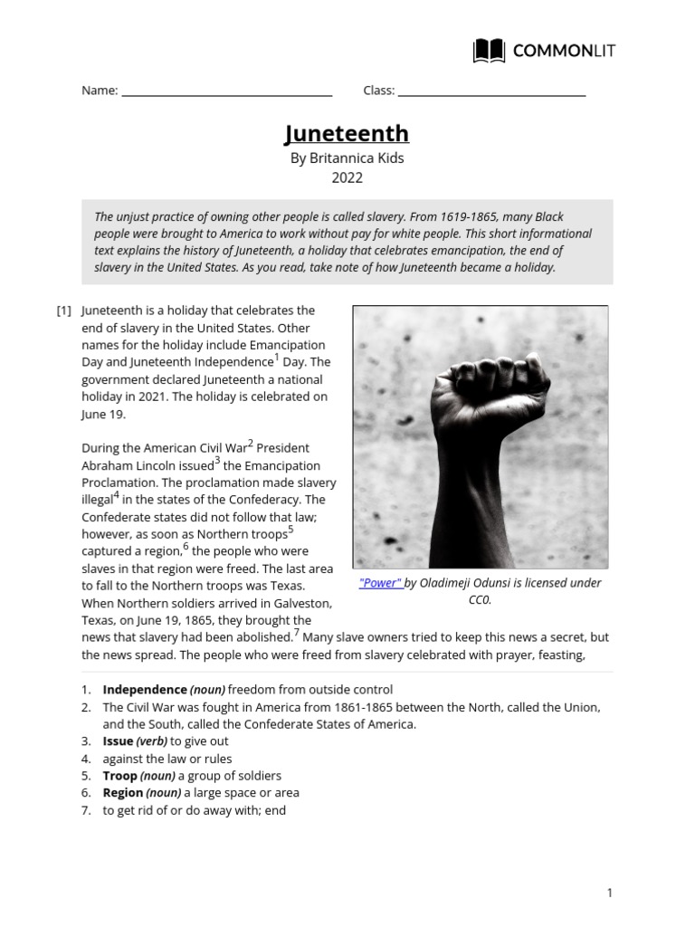 Juneteenth Teacher 14 | PDF | Social Science | Travel