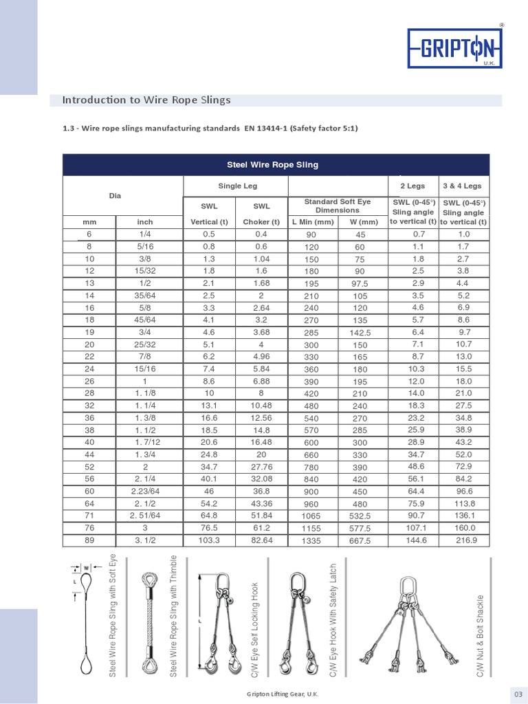 Steel Wire Rope Slings | PDF