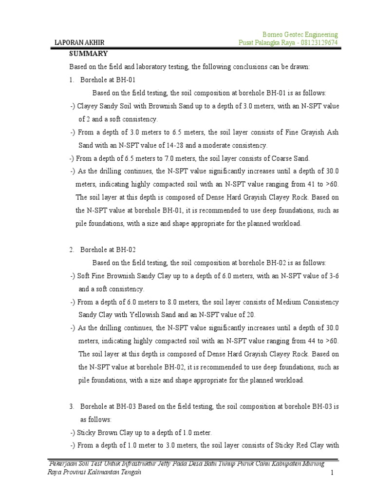 Soil Test BBM | Download Free PDF | Deep Foundation | Sand