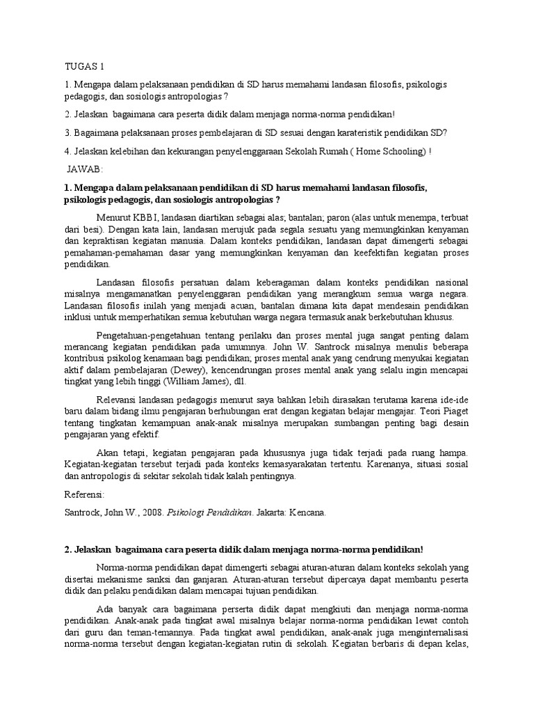 TUGAS 1 Perspektif Pendidikan | PDF | Kesehatan Holistik
