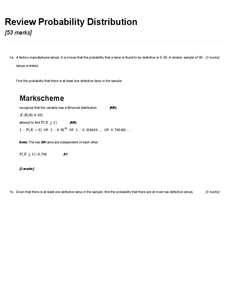 Revision Probability | PDF | Teaching Methods & Materials