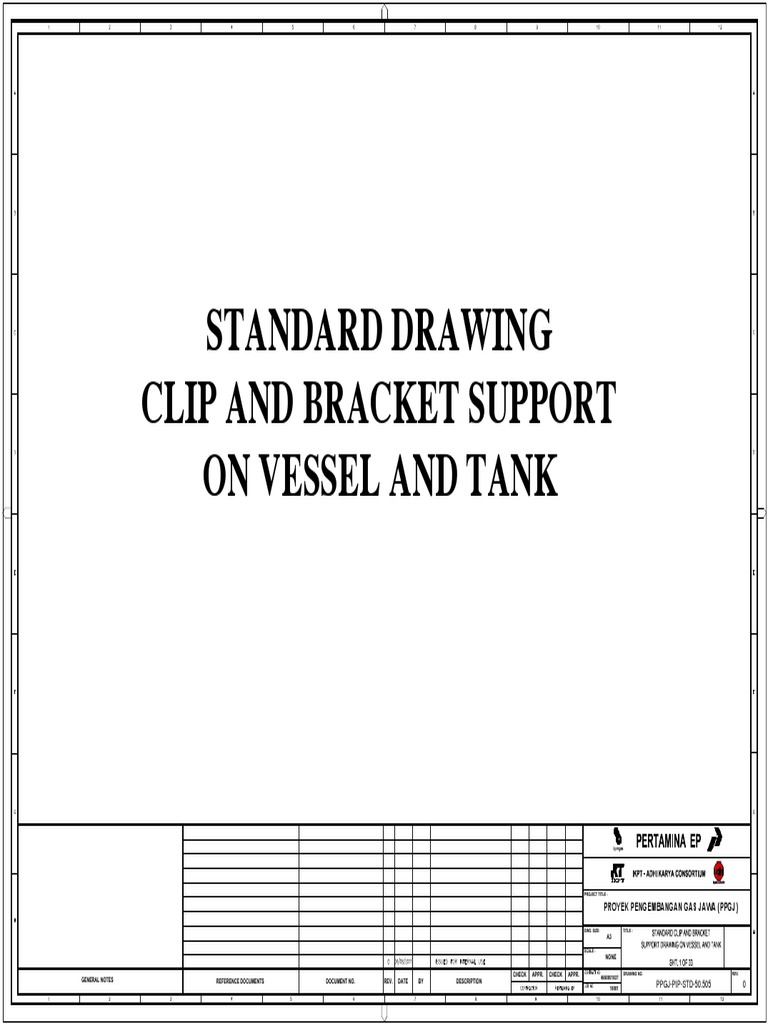 Standard Drawing For Clip & Bracket On Vessel Tank | PDF