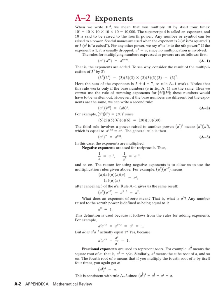 Giancoli - Physics Principles Appendix-2 | PDF | Exponentiation | Multiplication