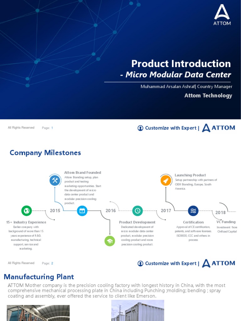 Attom Micro Modular Data Center Overview | PDF | Access Control | Equipment