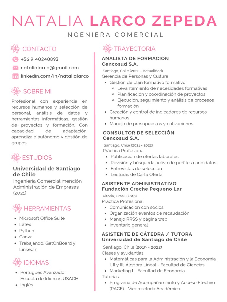 CV Natalia Larco | PDF