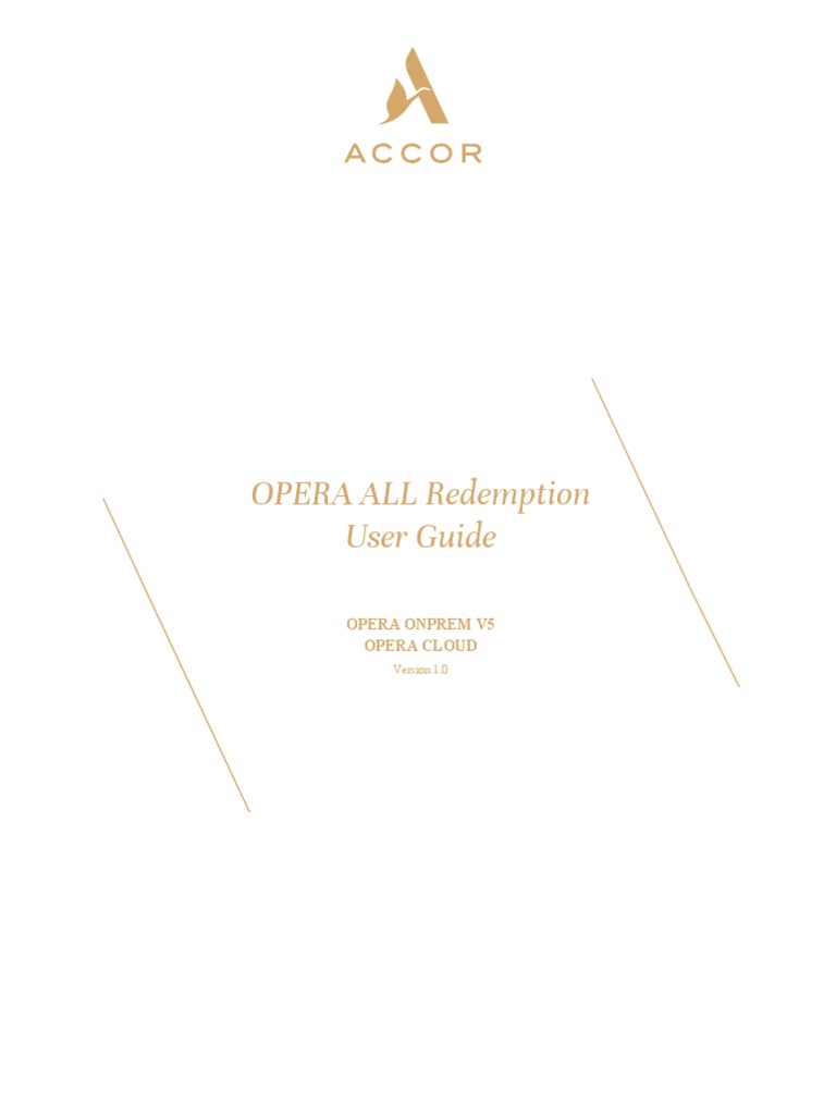 OPERA Redemption User Guide v1.0 | PDF | Credit Card | Payments