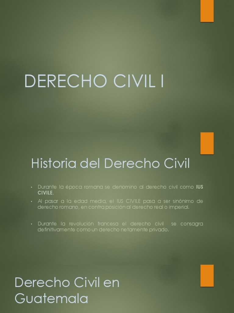 Derecho Civil I | PDF | Derecho Civil (Common Law) | Estado (política)