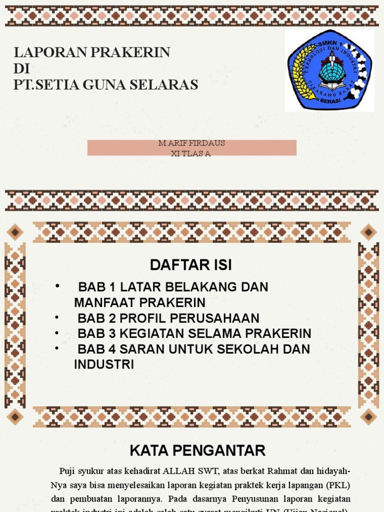 M.arif - Firdaus Xi Tlas A | PDF | Karier & Perkembangan | Teknologi ...