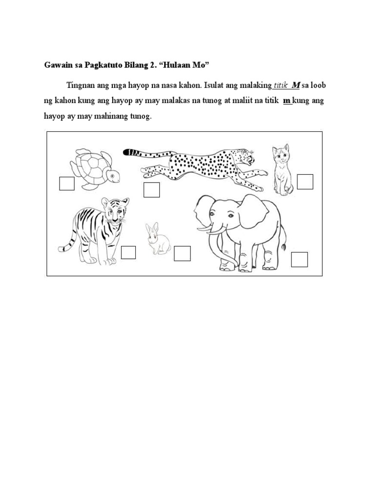 Gawain Pagkatuto 2. Hulaan Mo | PDF