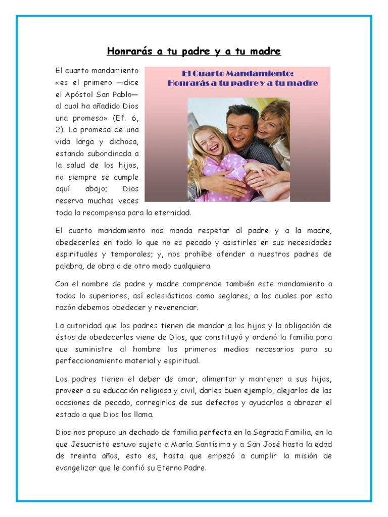 Honrarás A Tu Padre y A Tu Madre | PDF | Salud y bienestar | Estilo de vida
