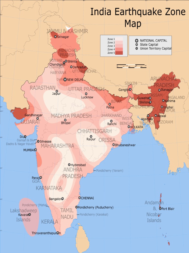 India Earthquake Zone Map en | PDF